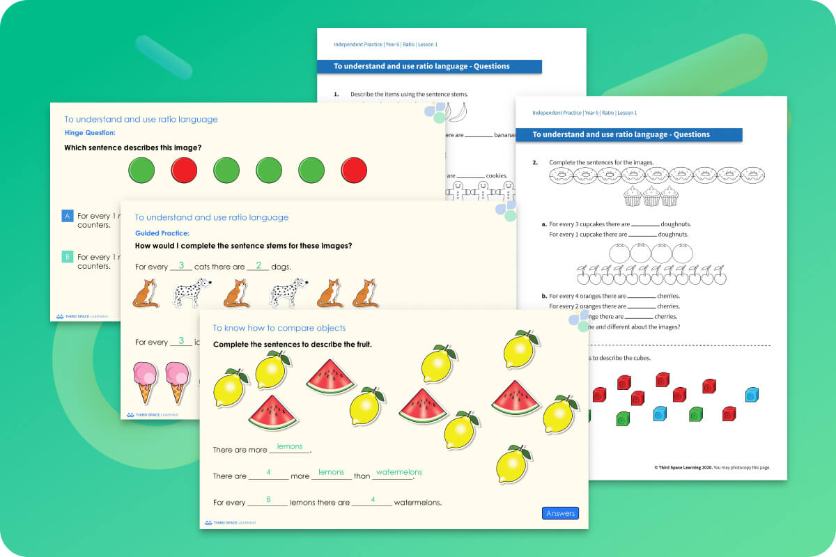 KS1 & KS2 Ratio and Proportion Maths Resources | Third Space Learning ...