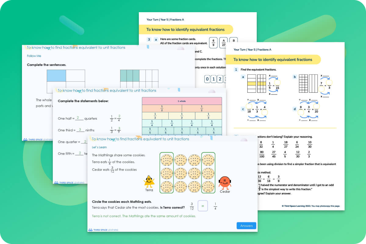 Ready-To-Go Lessons V3 Fractions A Year 5 | Maths Hub | Third Space ...