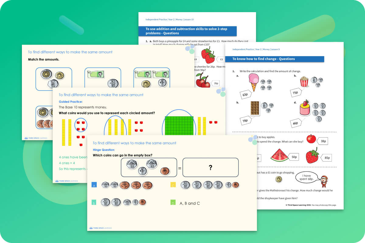Ready-To-Go Lessons V2 Money Autumn Block 3 Year 2 | Maths Hub | Third ...