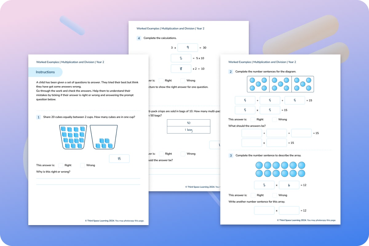 Free Multiplication And Division Worksheets Year 2 Grade 5
