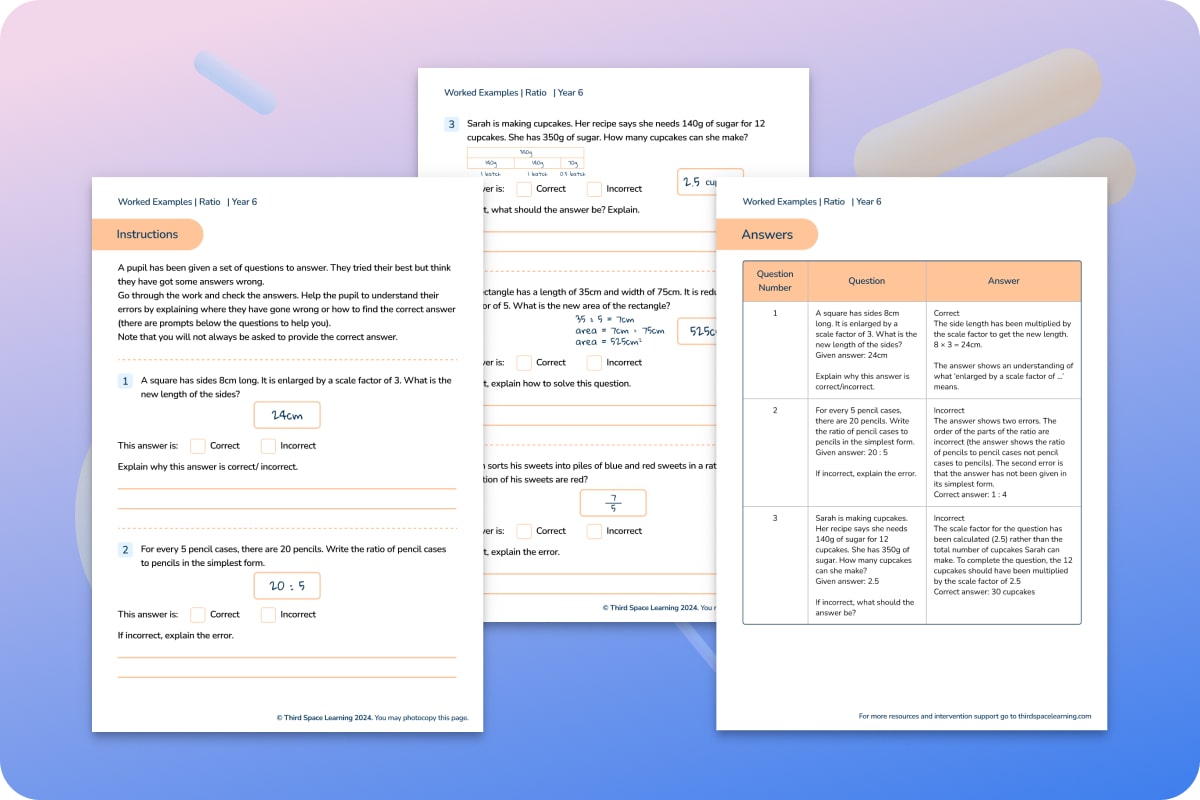 Maths Worksheet Describing The Relationship Year 6 | Maths Hub | Third ...