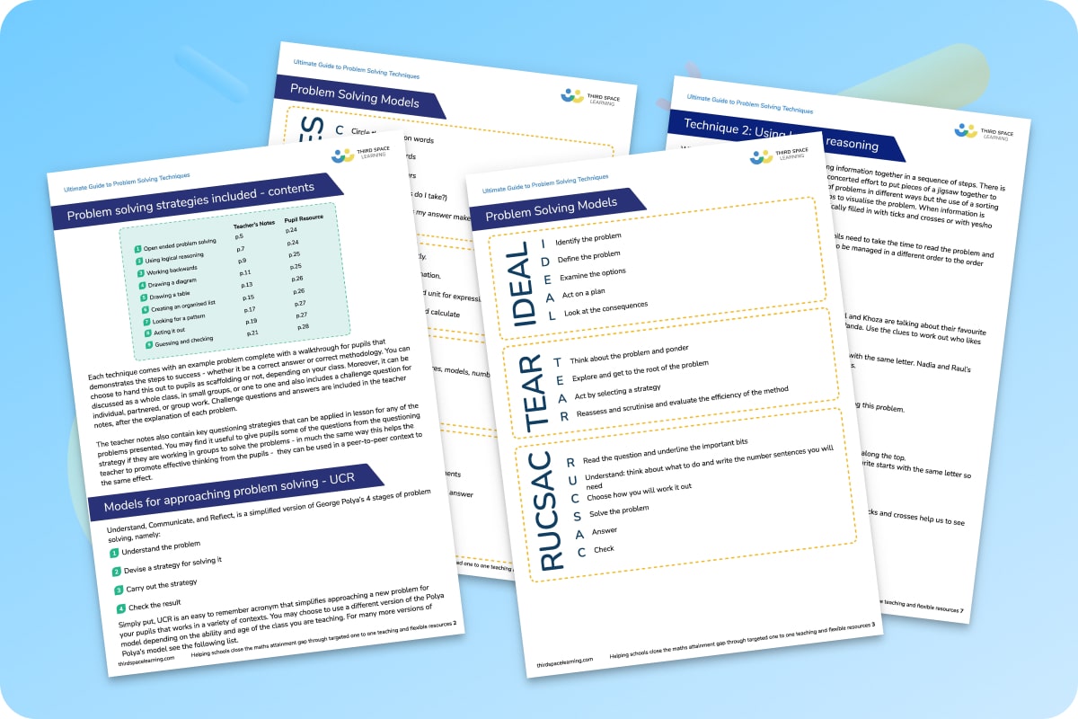 The Ultimate Guide To Problem Solving Techniques | Maths Hub | Third ...