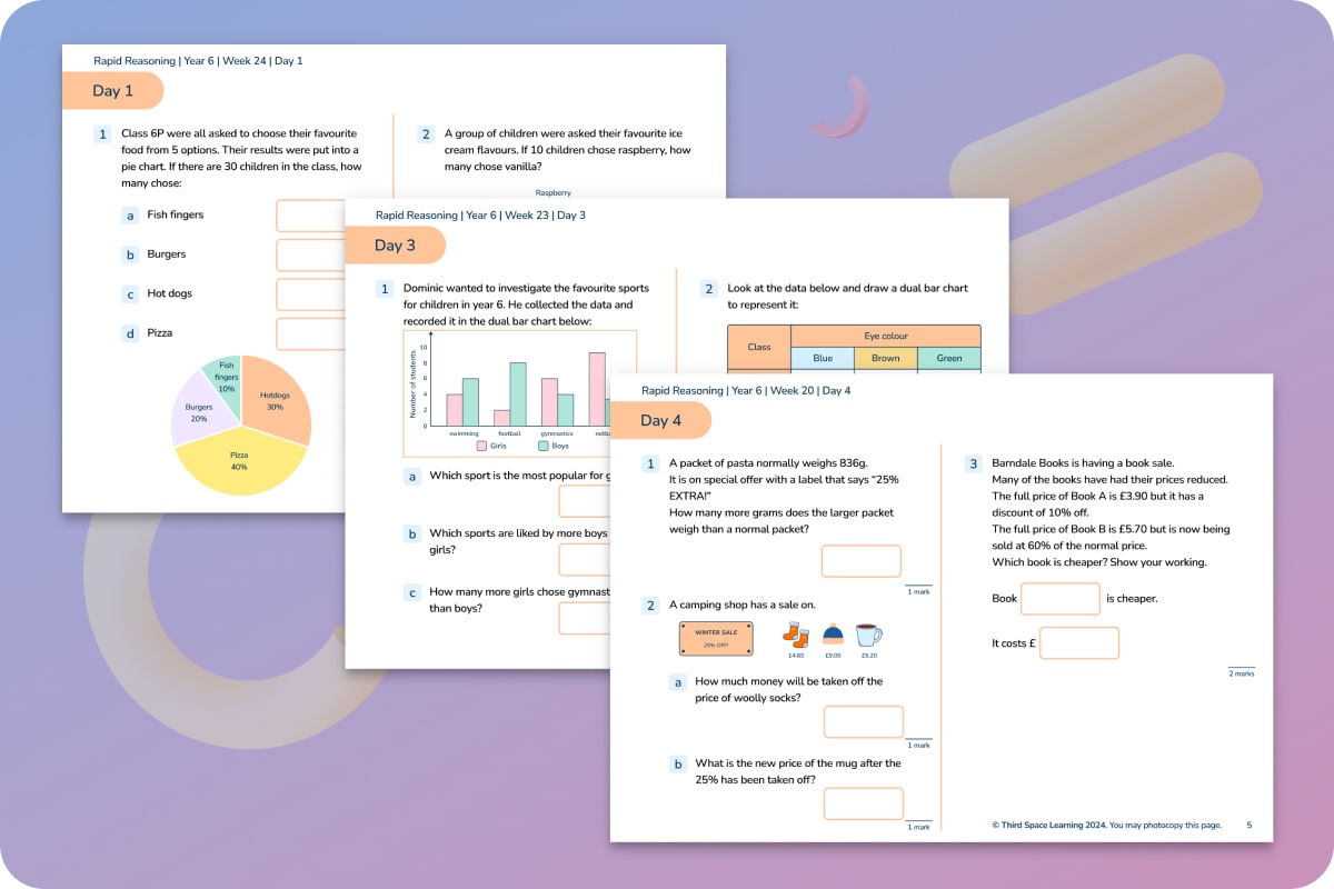 Rapid Reasoning Year 6 Weeks 19 To 24 | Maths Hub | Third Space Learning