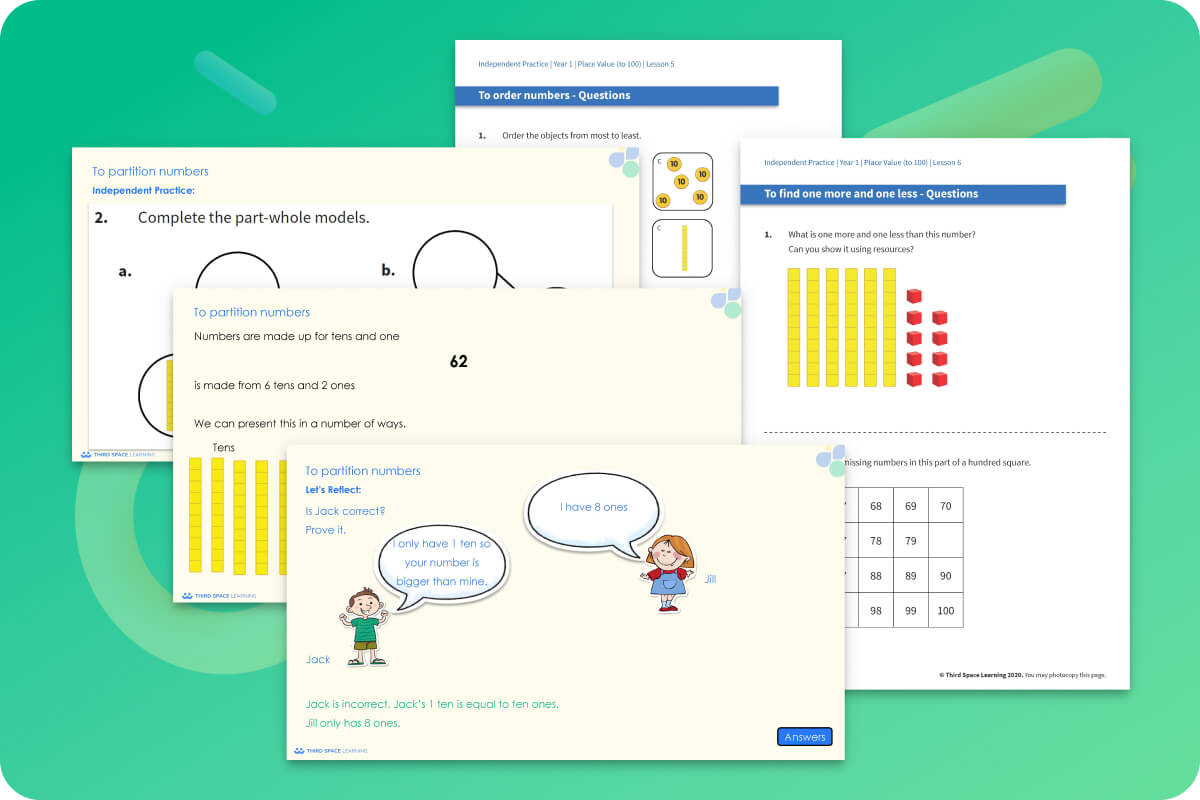 Ready-To-Go Lessons V3 Place Value Within 50 Year 1 | Maths Hub | Third ...