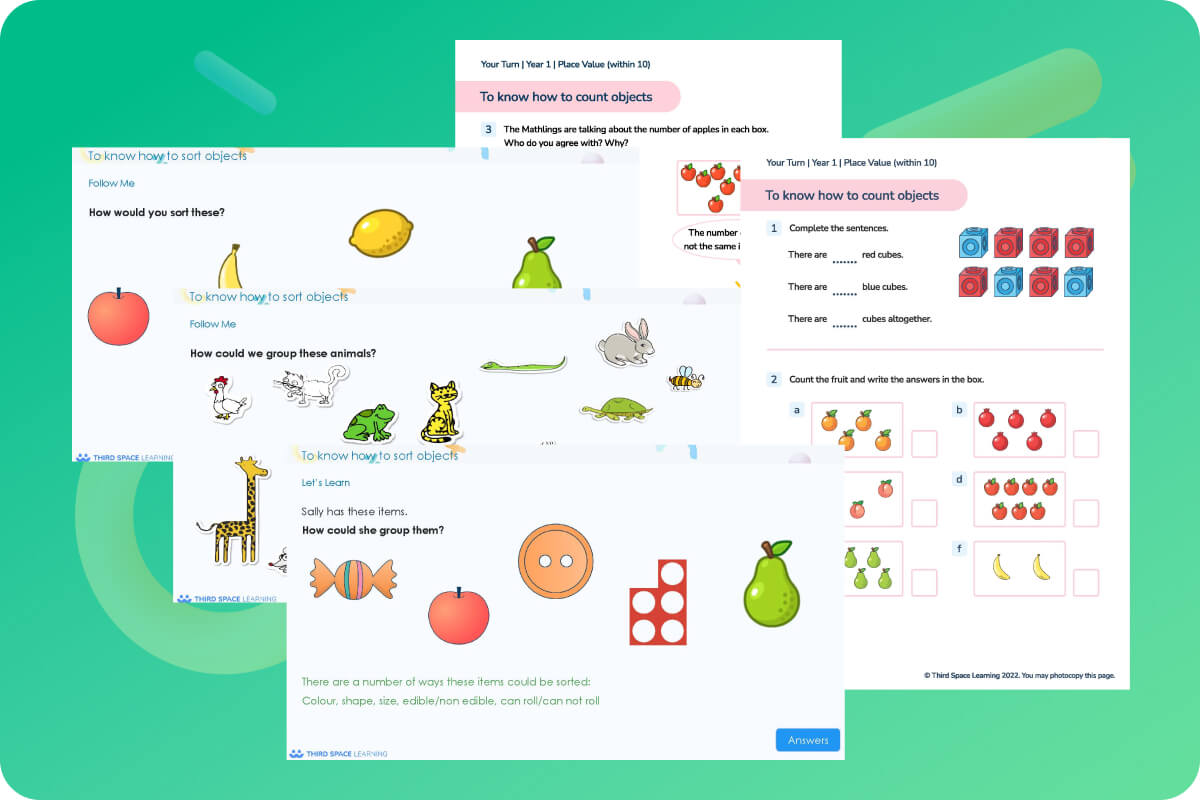 Ready-To-Go Lessons V3 Place Value Within 10 Year 1 | Maths Hub | Third ...