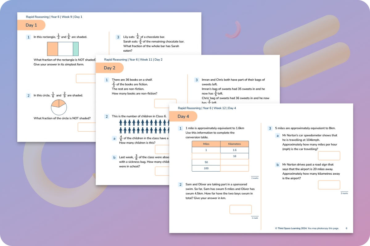 Rapid Reasoning Year 6 Weeks 7 To 12 | Maths Hub | Third Space Learning