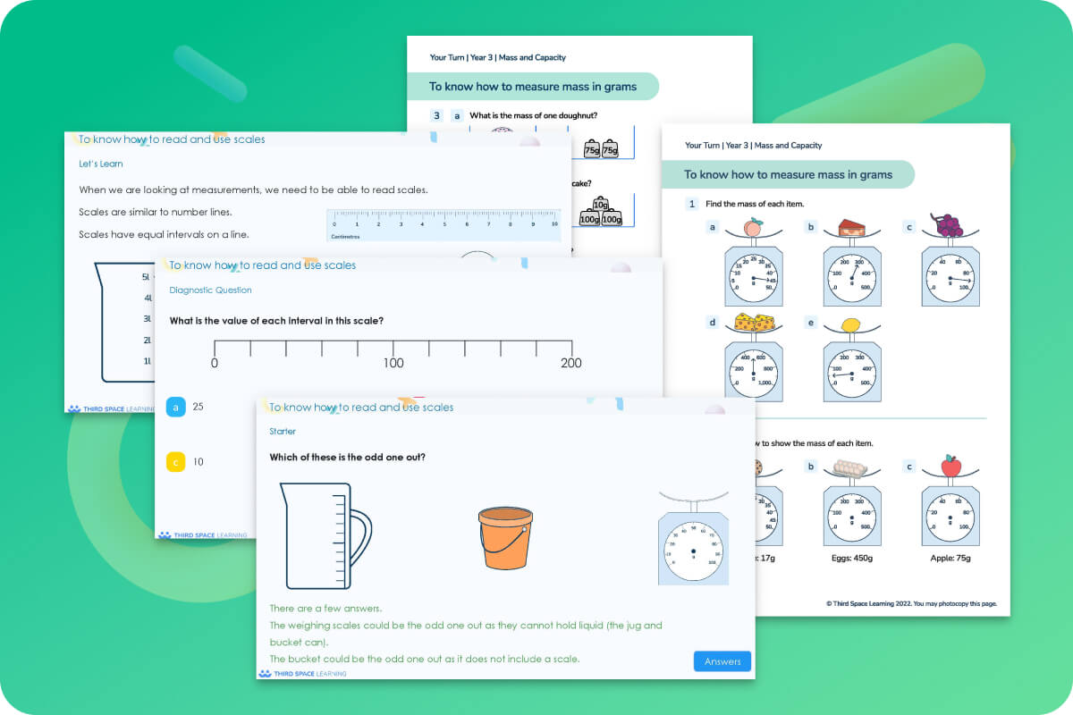Ready-To-Go Lessons V3 Mass And Capacity Year 3 | Maths Hub | Third ...