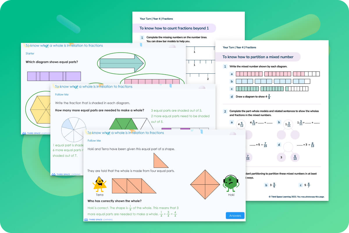 Ready-To-Go Lessons V3 | Fractions | Year 4