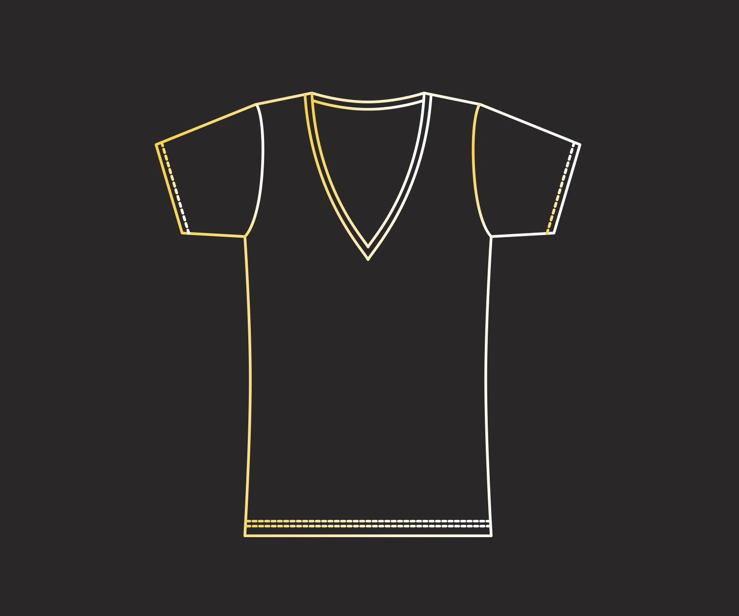 Women's V-neck Template