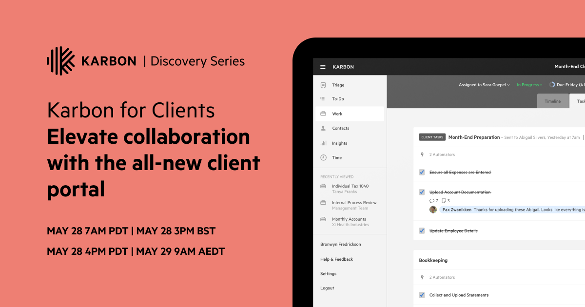 Karbon For Clients Elevate Client Collaboration With The All New