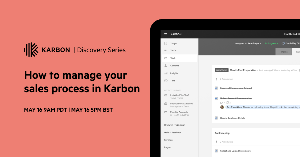 How to manage your sales process in Karbon | Karbon Magazine