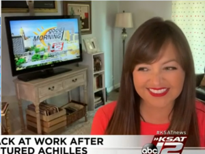 KSAT Reporter Back on TV After Achilles Surgery