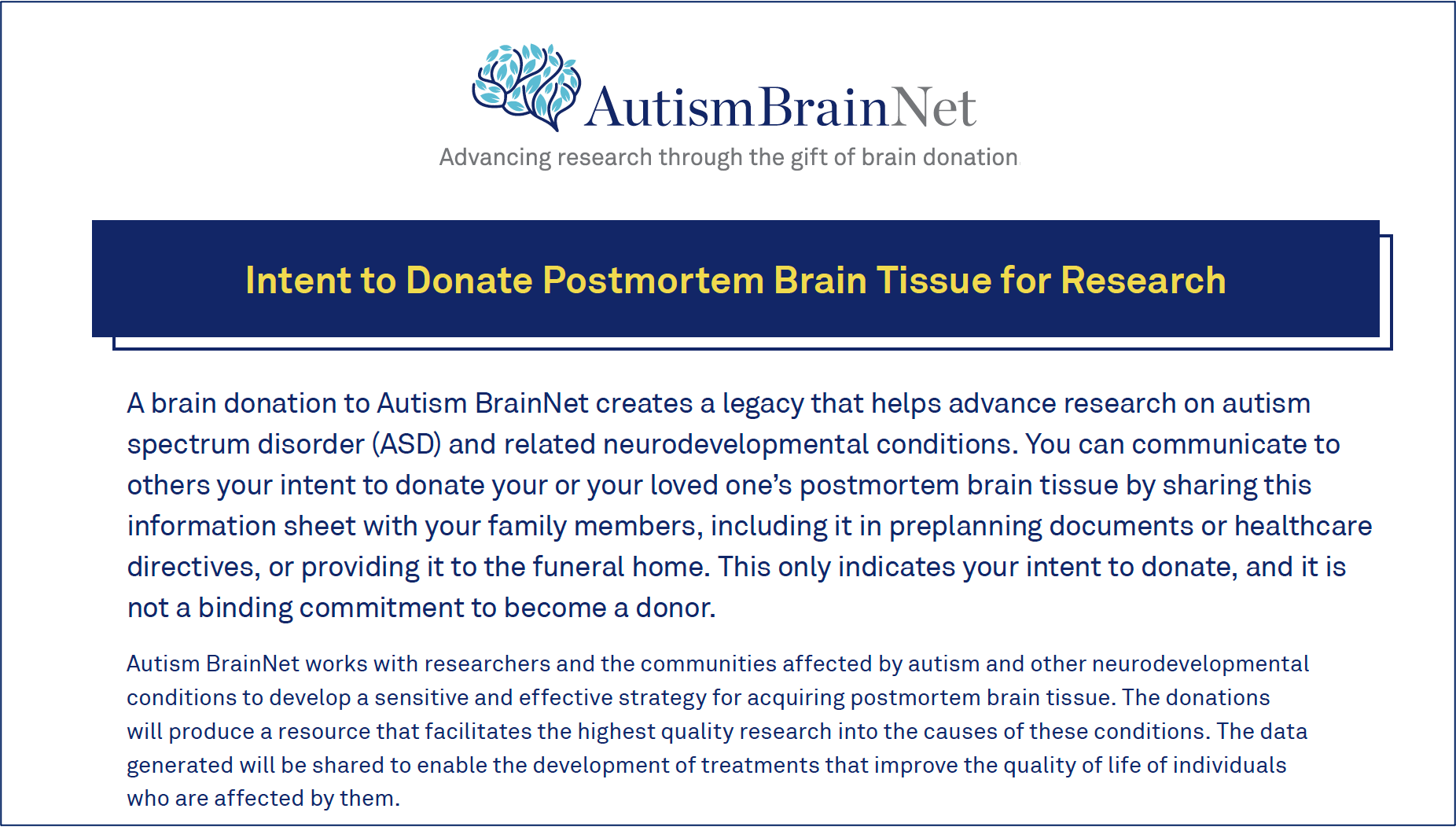 Autism BrainNetDonor Resources - Autism BrainNet