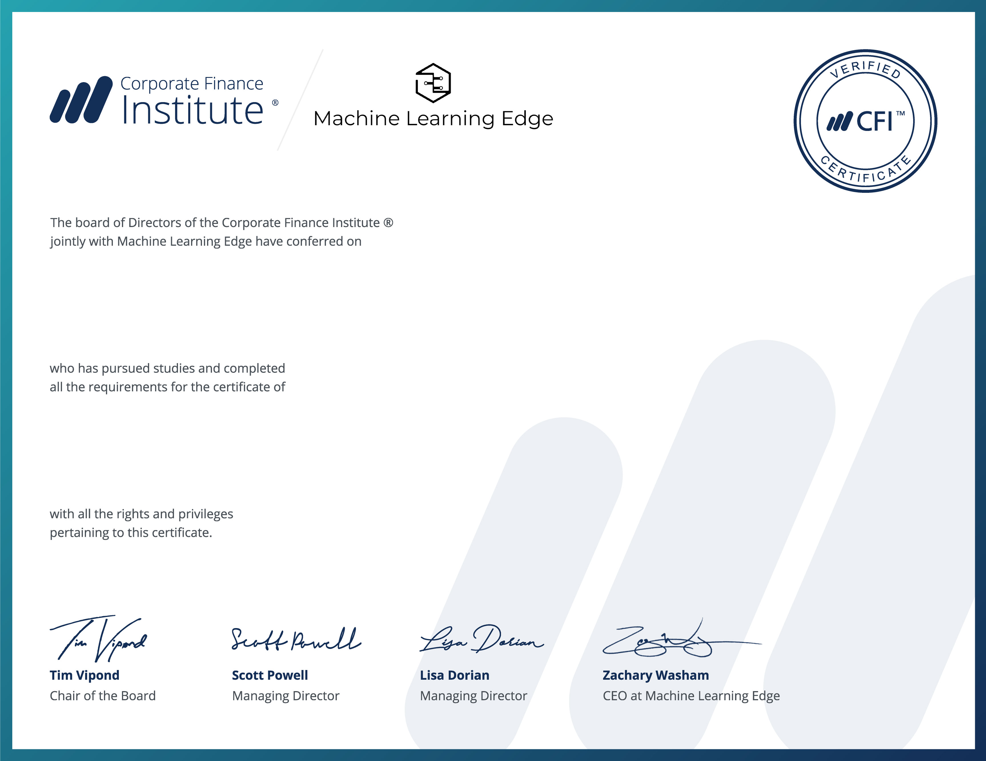 Corporate Finance Institute credentials • Accredible • Certificates ...