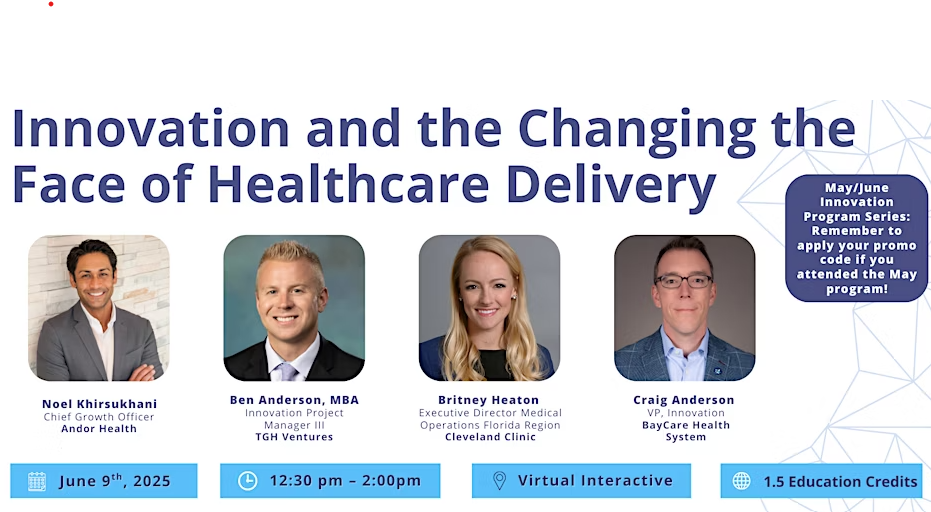 Innovation and Changing the Face of Healthcare Delivery - ACHE Western ...
