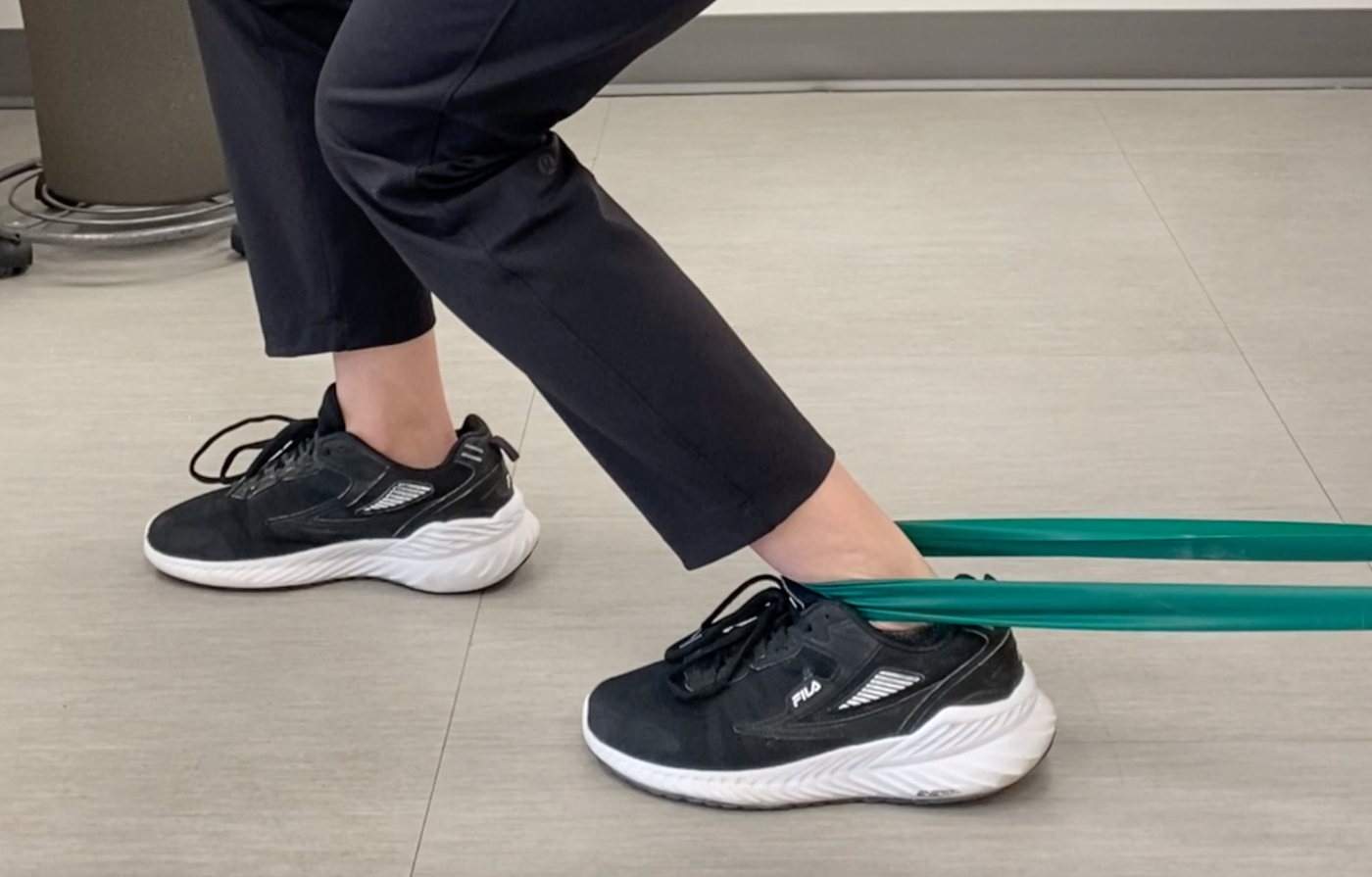 Ankle exercise with elastic band | Action Sport Physio