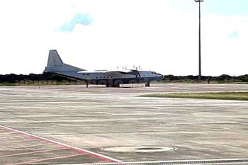 මත්තල ගුවන් තොටුපලේ නවතා තැබූ ගුවන් යානයක ගින්නක්