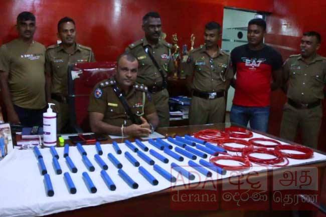 පුපුරන ද්‍රව්‍ය සමග ආයුර්වේද වෛද්‍යවරයෙක් අත්අඩංගුවට