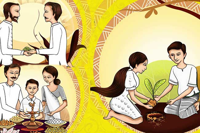 වැඩ ඇල්ලීම, ගනුදෙනු කිරීම හා ආහාර අනුභවය