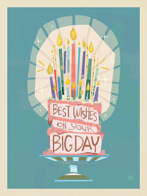 Mod Birthday Cake: Best Wishes On Your Big Day