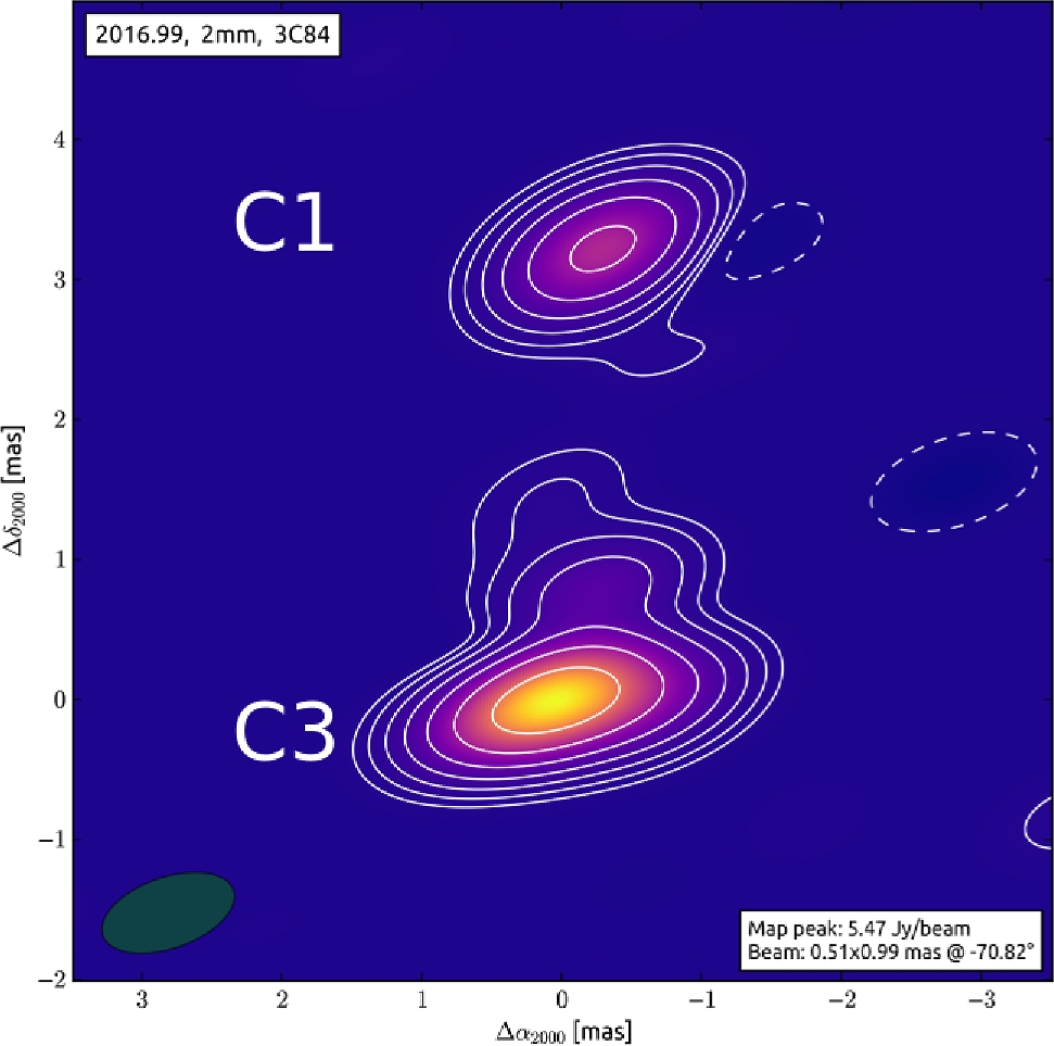 KVN observations reveal multiple γ-ray emission regions in 3C 84 ...