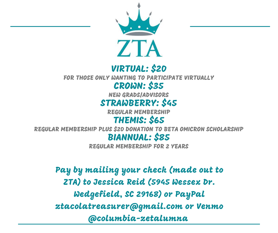 Membership Information | Zeta Tau Alpha | Columbia, SC Alumnae Chapter