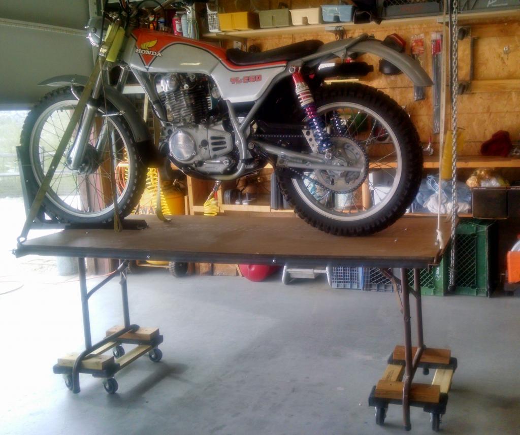 Made me a Motorcycle Lift Table... | Adventure Rider