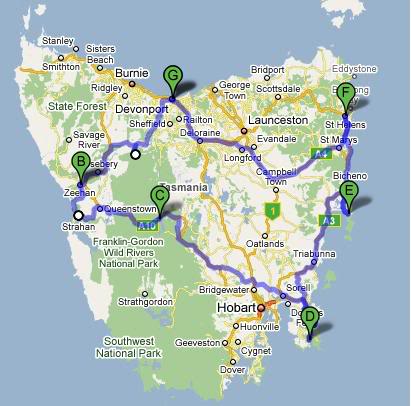 need advice on map of tassie route | Adventure Rider