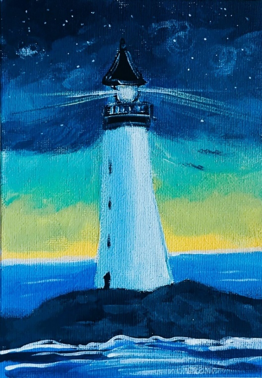 05/16/2024 | Art Class for Adults: Mini Lighthouse at Night Painting ...