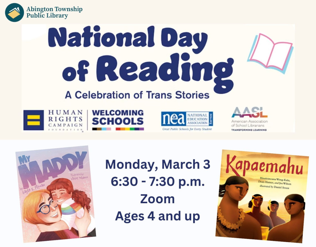03/03/2025 | National Day of Reading | Abington Township Public Library