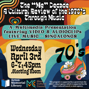 Wednesday, April 3, 2024 | The "ME" Decade - A Cultural Review of the ...
