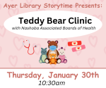 01/30/2025 | Story Time: Teddy Bear Clinic w/ Nashoba Associated Boards ...