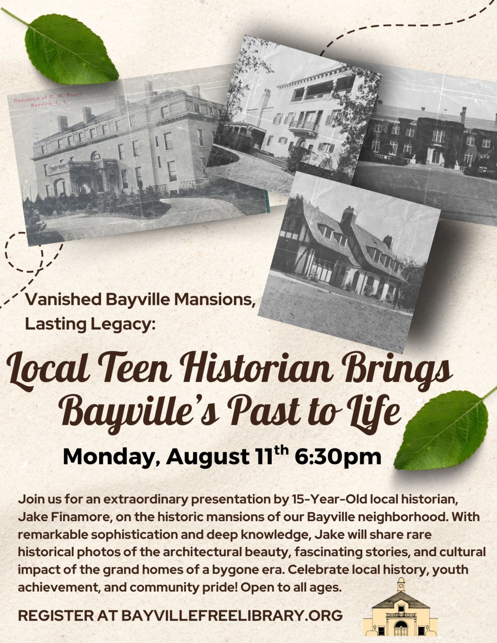 08/11/2025 | Vanished Bayville Mansions, Lasting Legacy: Local Teen ...