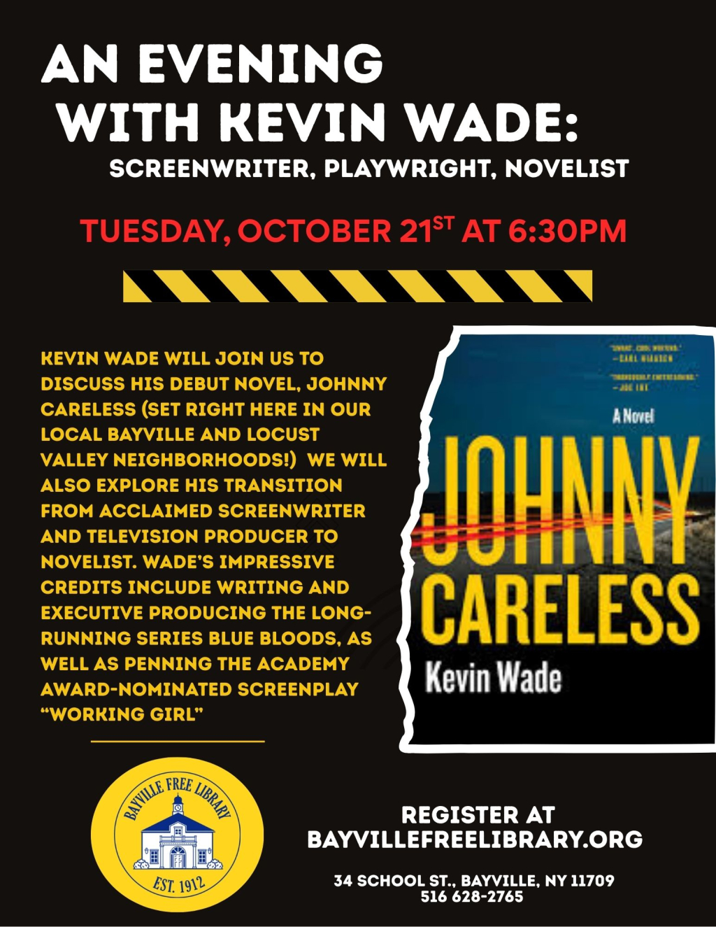 10/21/2025 | An Evening With Kevin Wade - Screenwriter, Playwright ...