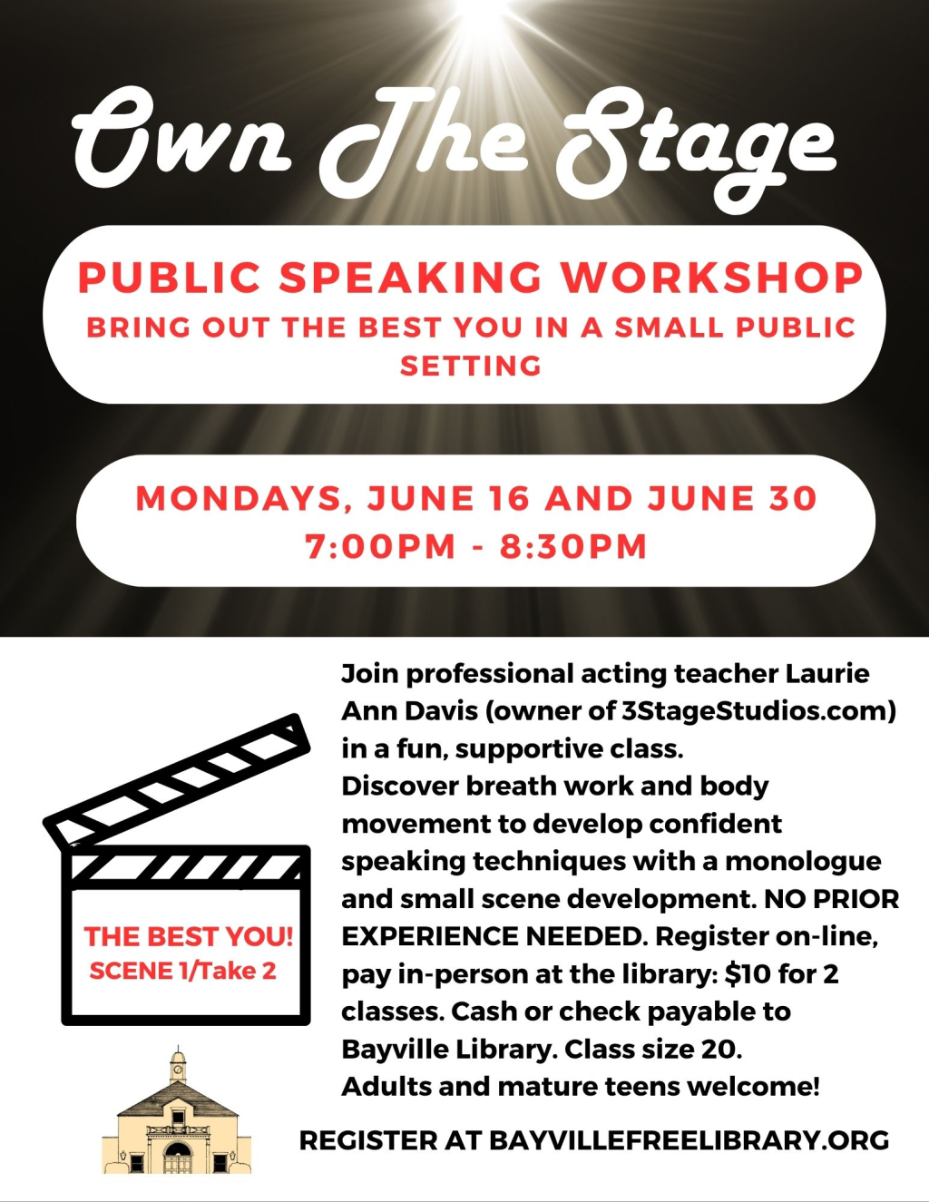 06/16/2025 | Own the Stage! - Adult Public Speaking Workshop | Bayville ...
