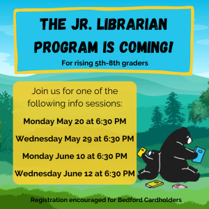 06/12/2024 | Junior Librarian Info Session | Bedford Public Library