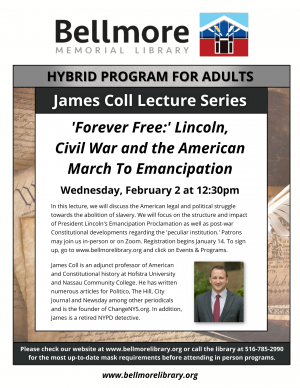 02/02/2022 | Hybrid Lecture with James Coll | Bellmore Memorial Library