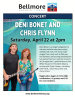 Saturday, April 22, 2023 | Deni Bonet with Chris Flynn in Concert ...