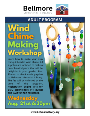 08/21/2024 | Wind Chime Making Workshop | Bellmore Memorial Library
