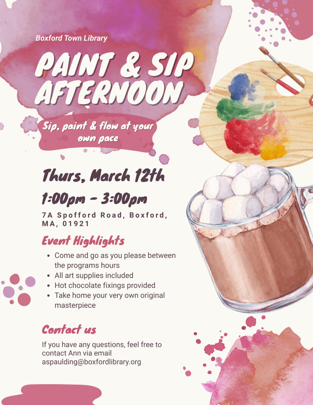 March 2026 Events | Boxford Town Library