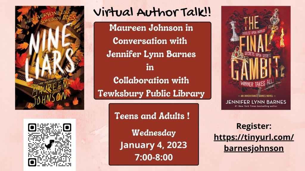 01/04/2023 | VIRTUAL: Maureen Johnson (Nine Liars) in Conversation with ...