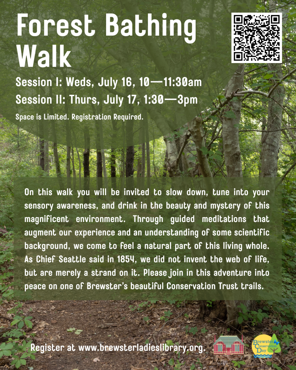 Thursday, July 17, 2025 | Forest Bathing Walk Session II | Brewster ...
