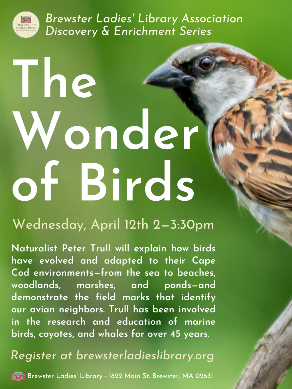 Wednesday, April 12, 2023 | Discovery & Enrichment: The Wonder of Birds ...