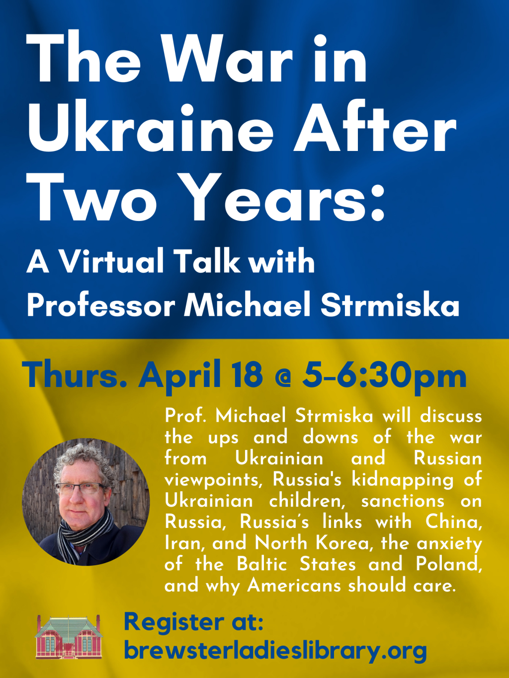 Thursday, April 18, 2024 | A Virtual Talk with Professor Michael ...