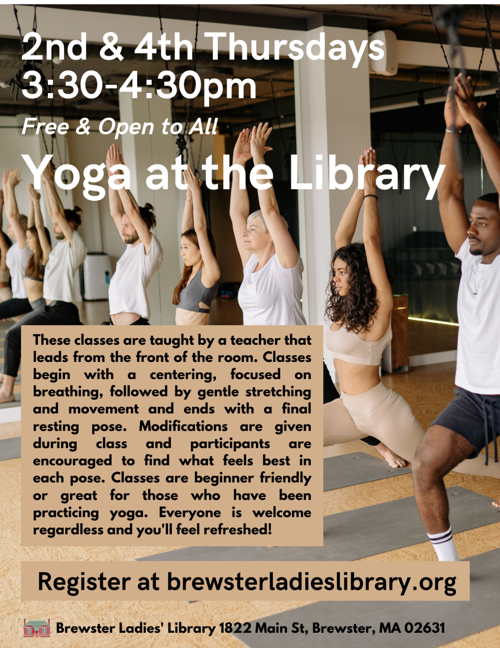Thursday, January 22, 2026 | Yoga at the Library | Brewster Ladies' Library