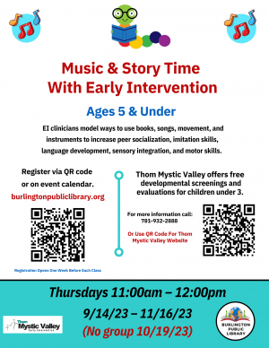 11/02/2023 | Music & Story Time with Early Intervention (B,MCI ...