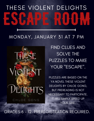 01/31/2022 | Teen Event: Escape Room (B,MCI) | Burlington Public Library