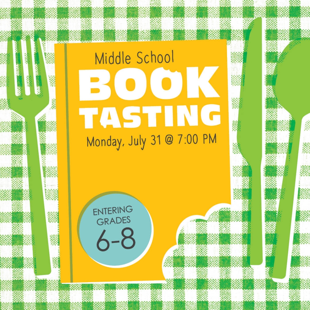 07/31/2023 | Middle School Book Tasting (gr 6-8) | Cary Memorial Library