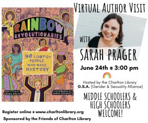 06/24/2020 | POSTPONED: Sarah Prager Virtual Author Visit | Charlton ...