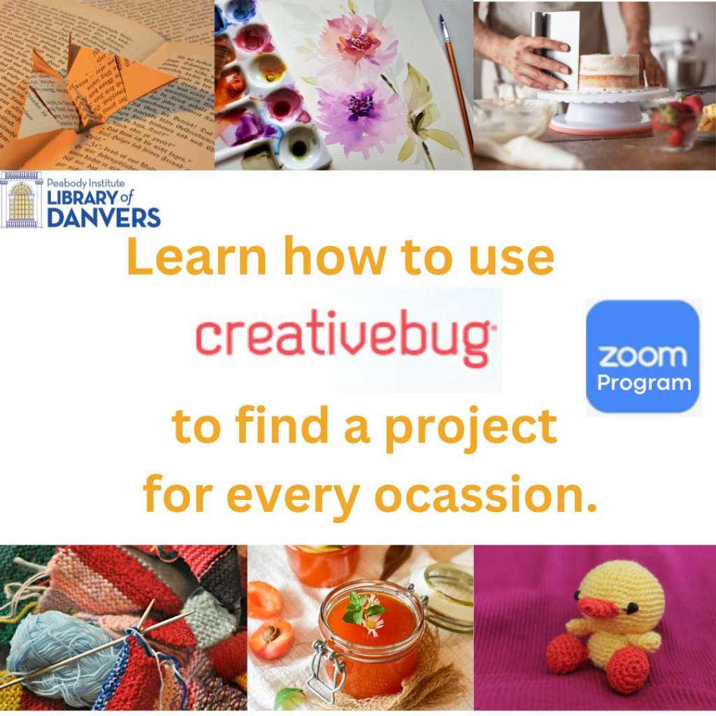 10/15/2024 | Zoom program: A project for every occasion with Creativebug | Peabody Institute Library